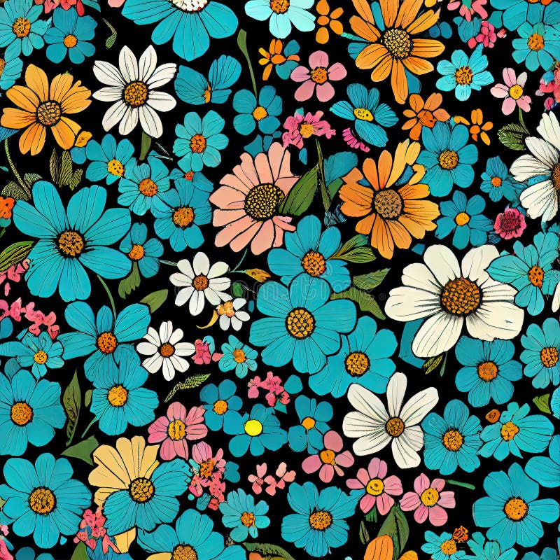 Beautiful Flower Pattern stock illustration. Illustration of abstract ...