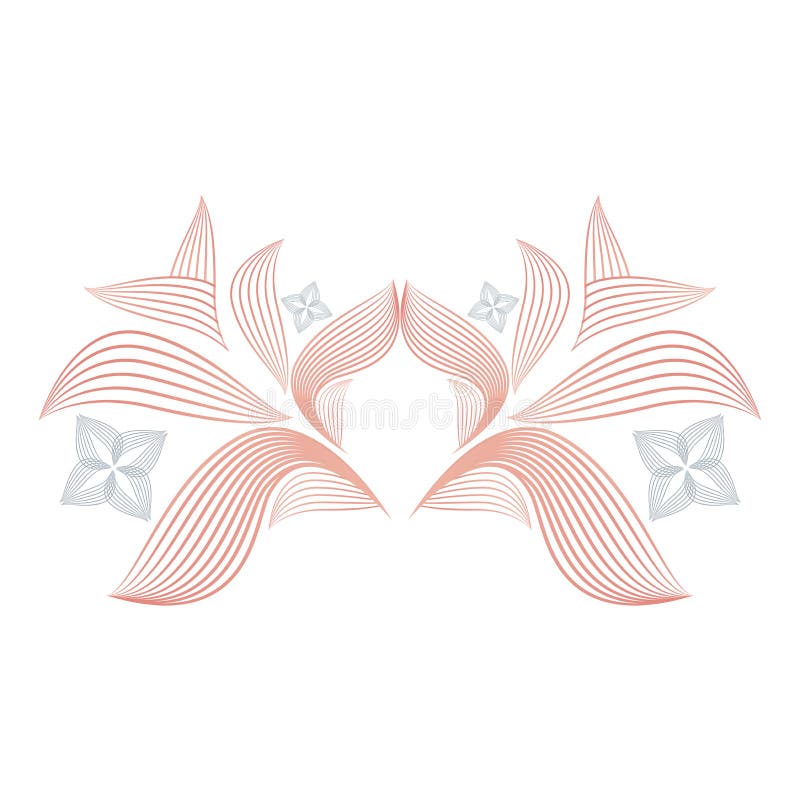 Beautiful Flower Petals, Flower Line Design Stock Vector - Illustration ...