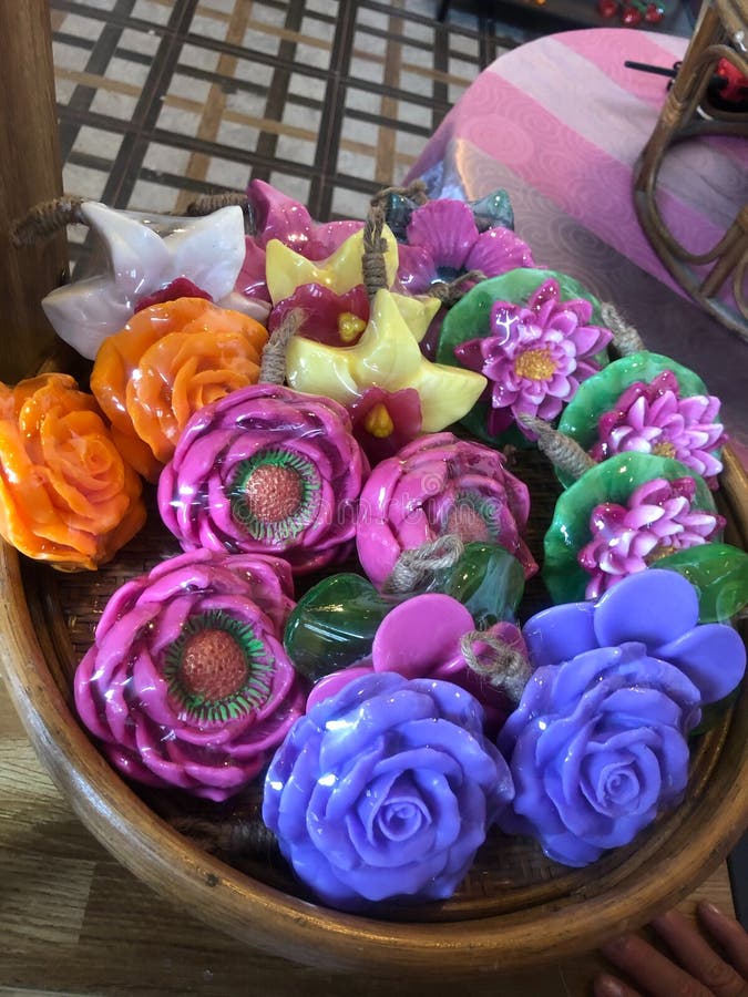 Beautiful Flower Soap Hand Carving Stock Photo - Image of colorful ...