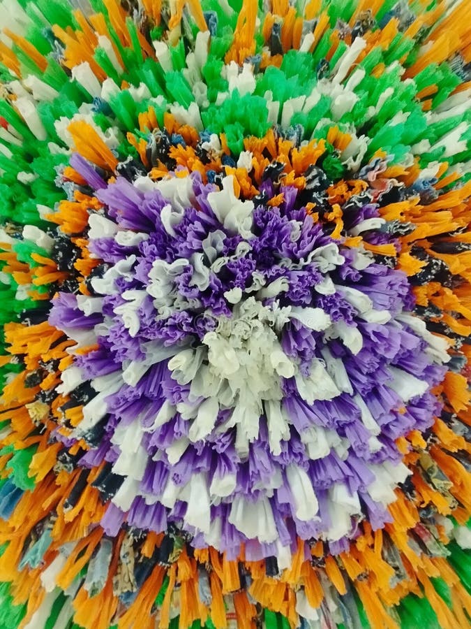 Beautiful Flower Work from Recycled Plastic Waste Stock Photo - Image ...
