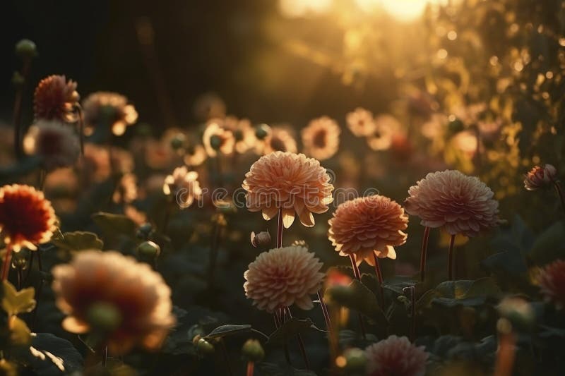 Beautiful Flowers in the Sun Light, Created with Generative AI Stock ...