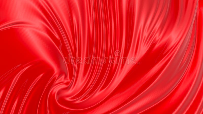 Beautiful Flowing Fabric of Red Wavy Silk or Satin. 3d Rendering Image ...