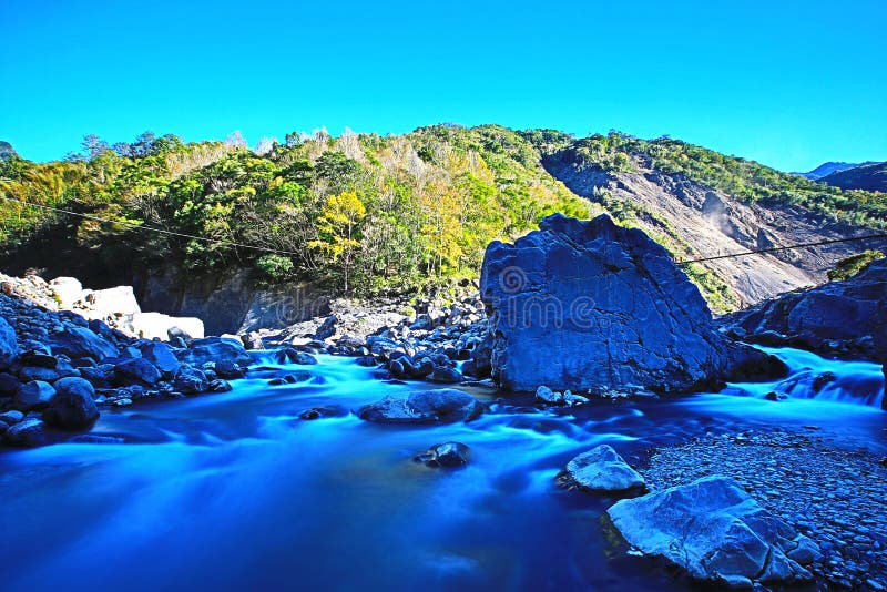 Beautiful Flowing River Landscape Stock Photo - Image of ecology ...