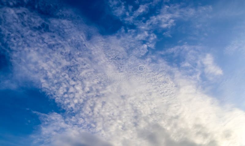Beautiful Fluffy Clouds on a Deep Blue Sky Stock Image - Image of ...