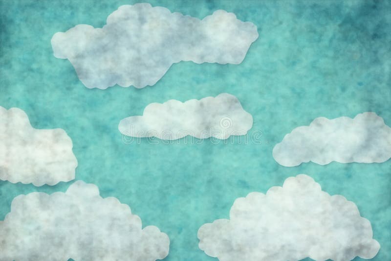 Beautiful Fluffy Clouds and Light Blue Sky Stock Illustration ...