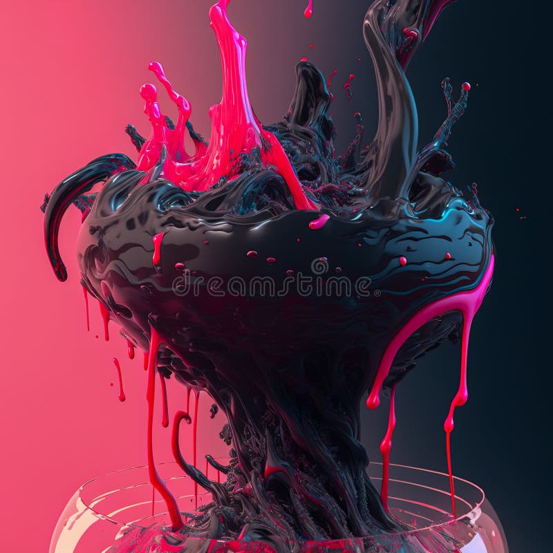 Beautiful Fluid Abstract Background. Acrylic Texture with Gold Marble ...