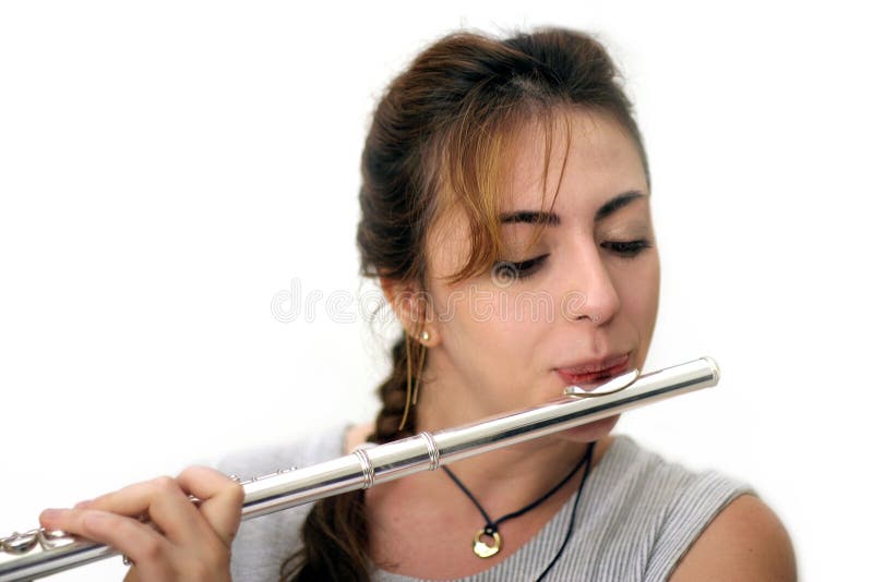 Beautiful Flutist (horizontal) Stock Photo - Image of instruments, play ...