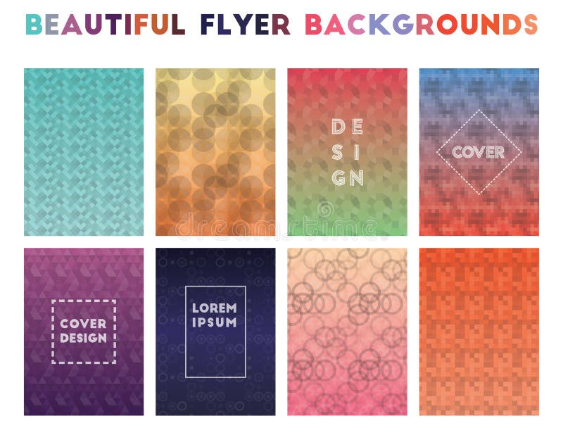 Beautiful Flyer Backgrounds. Stock Vector - Illustration of abstract ...