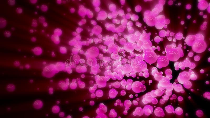 Beautiful Glowing Large Pink Particles Animation on a Black Background ...