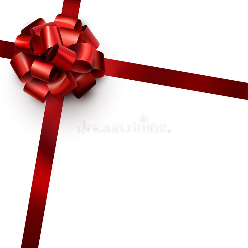 Beautiful Red Foil Isolated Bow Stock Vector - Illustration of icon ...