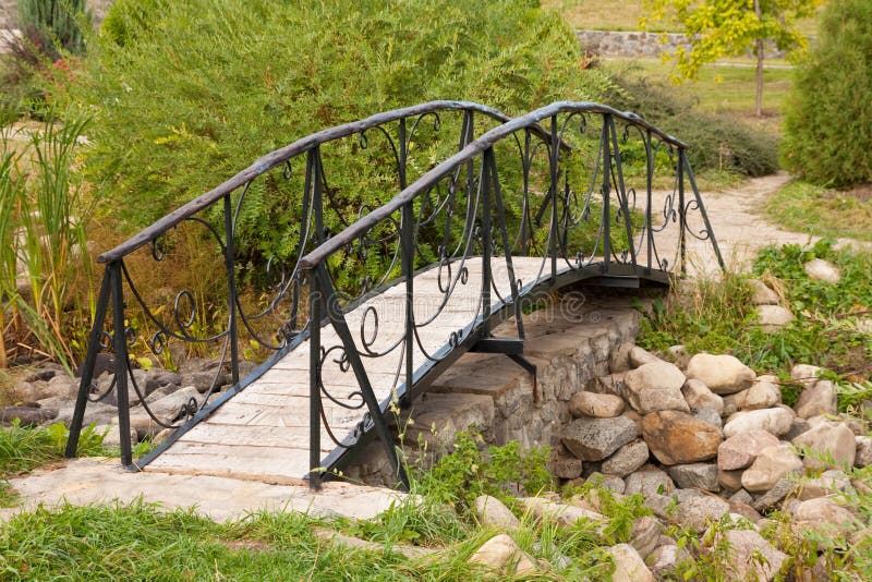 Beautiful footbridge stock photo. Image of park, landscape - 29695802