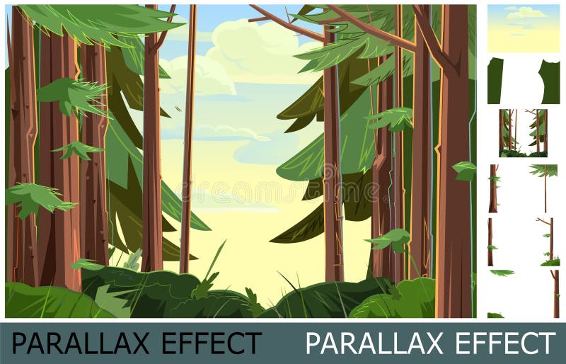 Beautiful Forest Landscape. Image from Layers for Overlay with Parallax ...