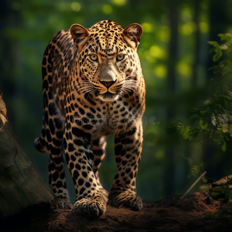 Beautiful Forest Leopard Standing Image Generative AI Stock ...