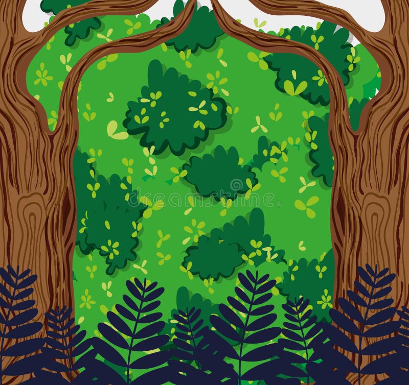 Beautiful forest scenery stock vector. Illustration of rural - 114708150