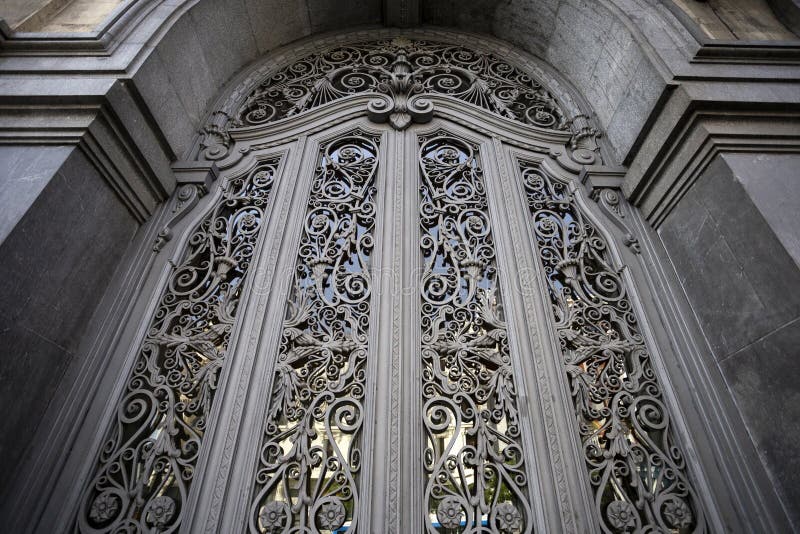 Beautiful Forged Metal Gates Stock Image - Image of beautiful, lattice ...