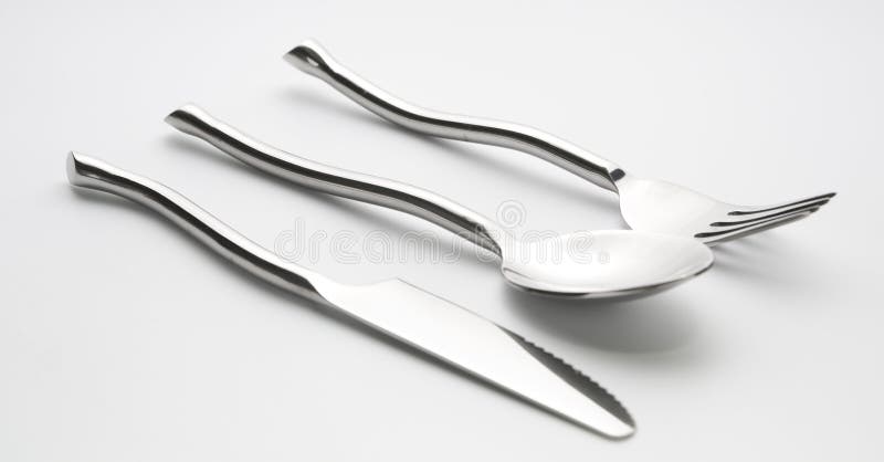 Beautiful Fork Spoon and Knife Stock Photo - Image of meal, kitchenware ...
