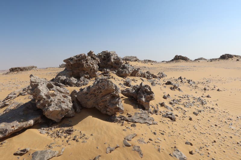 Beautiful Formations of Rocks and Sand of Bahariya Oasis in Egypt Stock ...