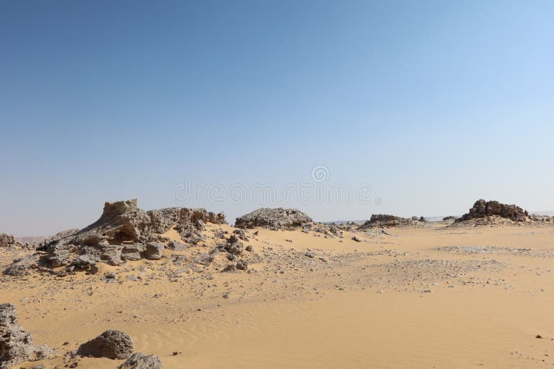 Beautiful Formations of Rocks and Sand of Bahariya Oasis in Egypt Stock ...