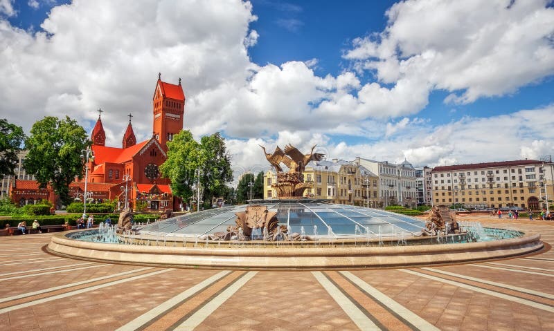 Beautiful Fountain in Independence Square Editorial Photo - Image of ...
