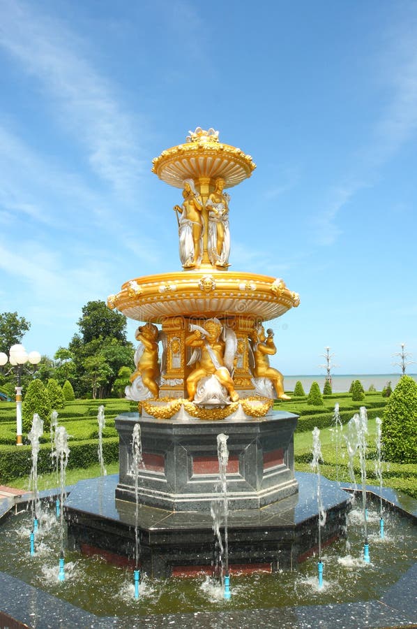 Beautiful Fountain in the Park Stock Photo - Image of fountain, color ...