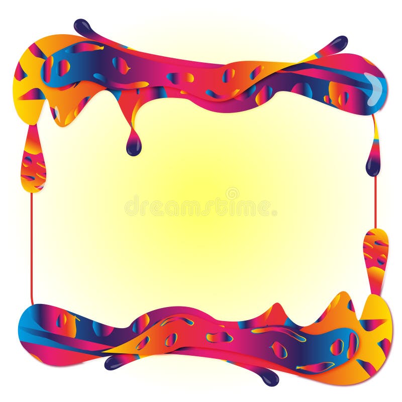 Beautiful Frame in Abstract Style with Colored Drops Stock Vector ...