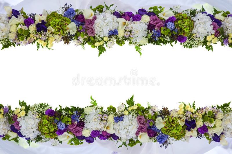 Beautiful Frame for a Card from Natural Flowers. Isolated Stock ...