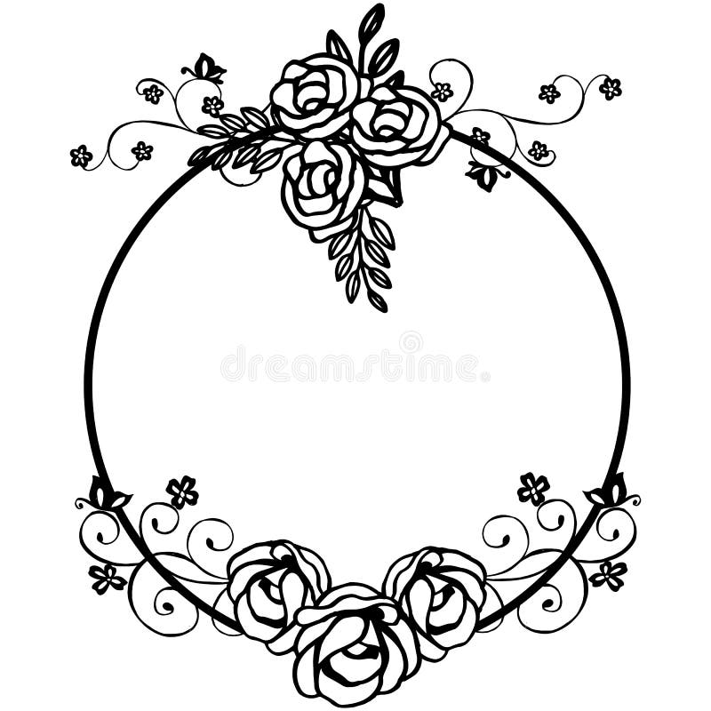 Beautiful Frame Flower Circular and Space for Text. Vector Stock Vector ...
