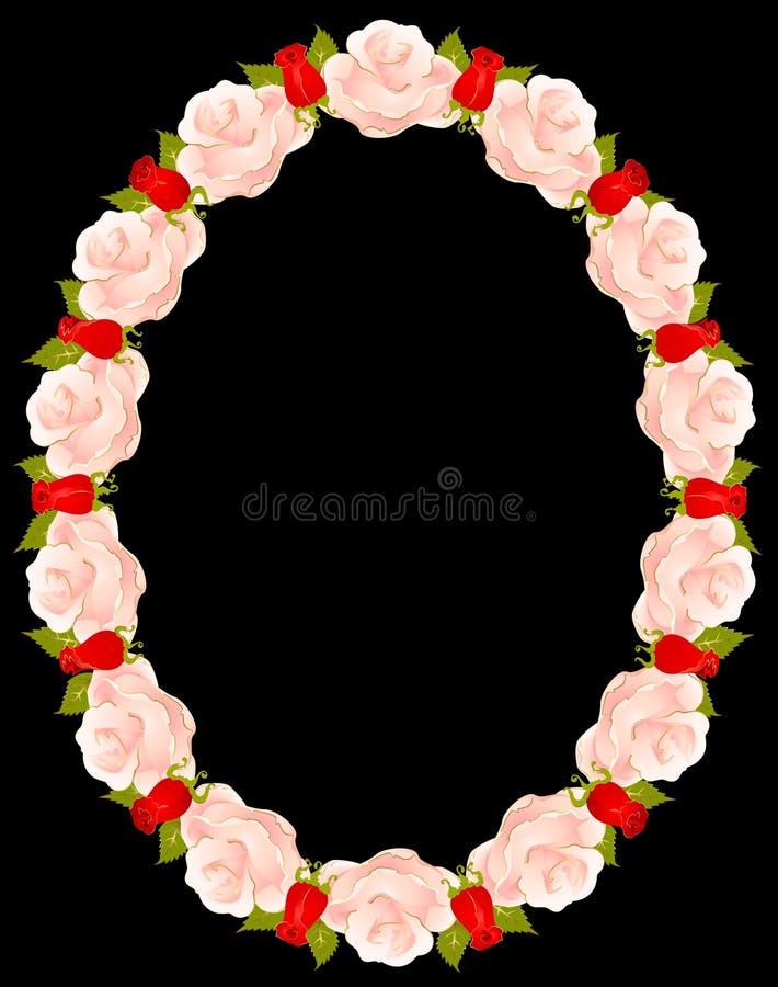 Beautiful frame from roses stock vector. Illustration of abstract ...