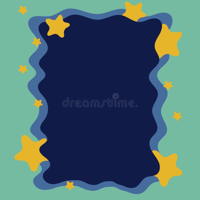 Beautiful Frame for Text or Photo. Postcard with Stars in the Night Sky ...