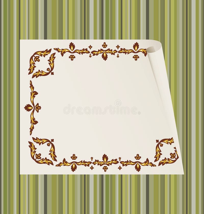 Empty Framework Against Wallpaper. Eps10 Stock Vector - Illustration of ...