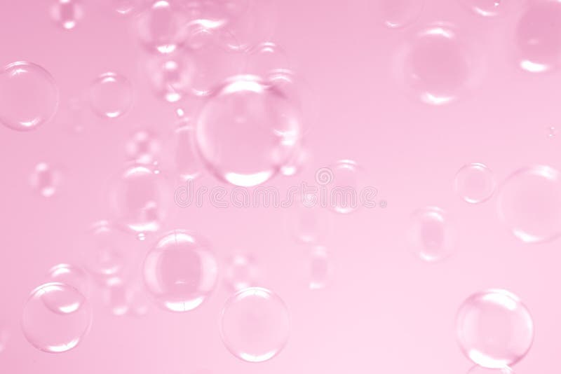 Beautiful Fresh Soap Bubbles Floating on Pink Background Stock Image ...