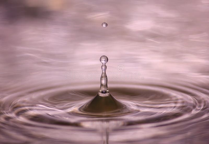 Beautiful Fresh Water Drops in Fresh Nature Stock Photo - Image of ...