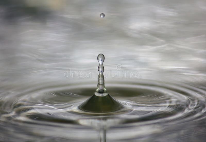 Beautiful Fresh Water Drops in Fresh Nature Stock Photo - Image of ...