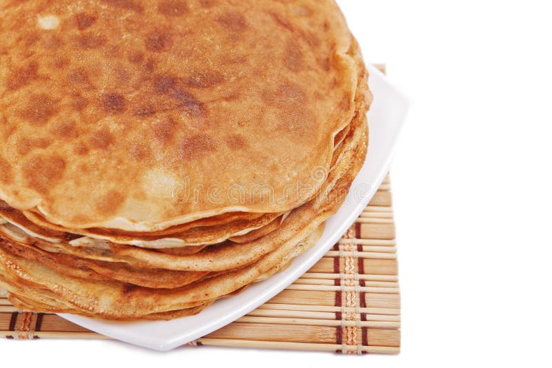 Beautiful fried pancakes stock photo. Image of isolated - 25792366