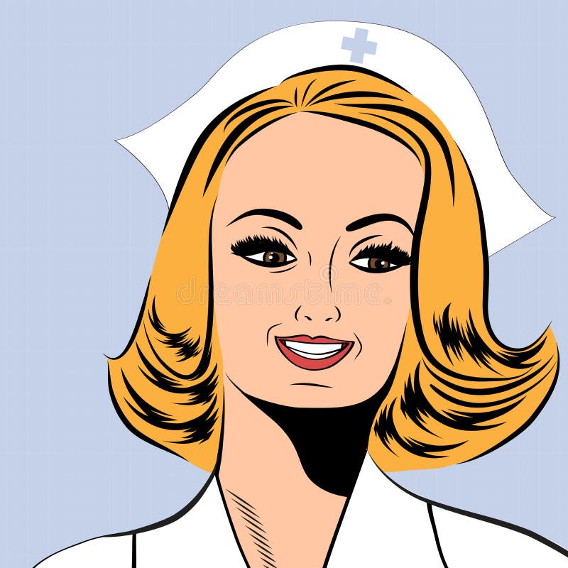 Beautiful Friendly and Confident Nurse Stock Vector - Illustration of ...