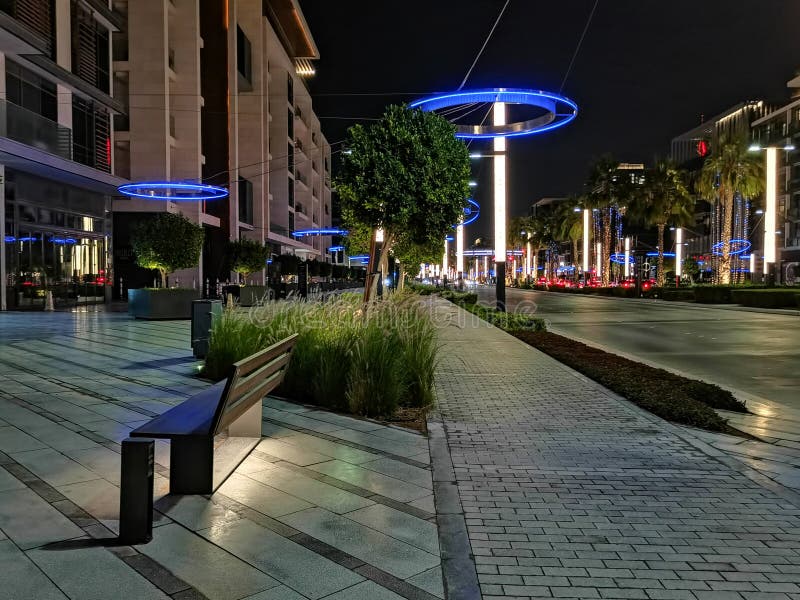 Beautiful and Friendly Environment of a Nightly City with the Bright ...