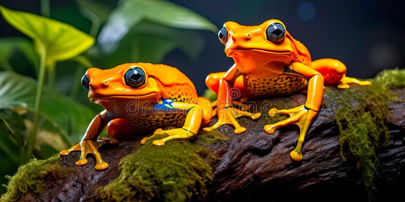Beautiful Frogs that Live in the Amazon Rainforest. Generative AI Stock ...