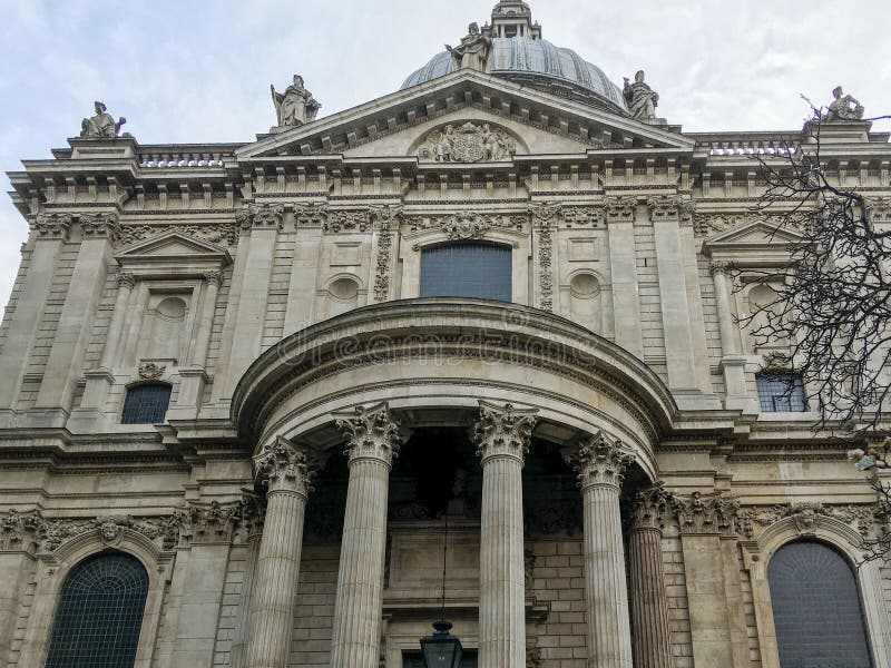 Beautiful Front Facade View of St. Paul S Cathedral Stock Image - Image ...