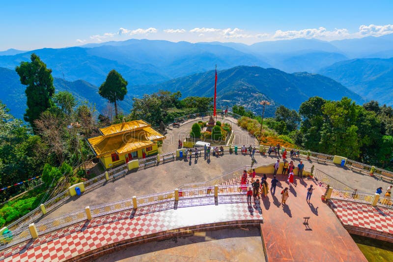 Sunlit road of Sikkim stock photo. Image of direction - 92273766
