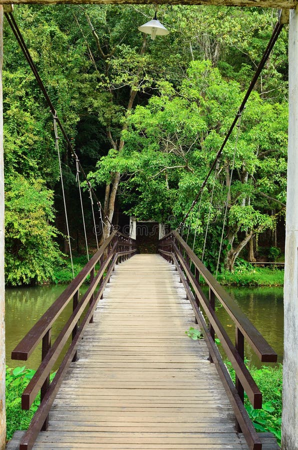 A Beautiful Front View of a Peaceful Little Rock Bridge Stock Image ...