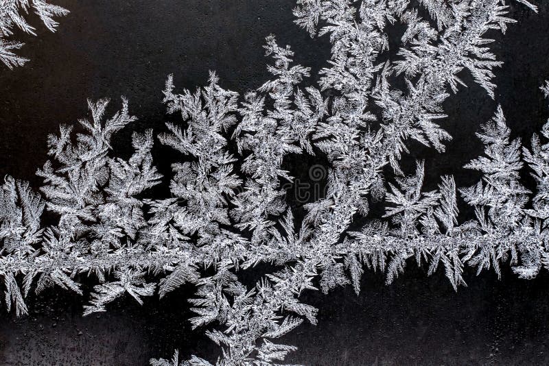 Beautiful Frosty Patterns on the Winter Window, Texture of Frosty ...