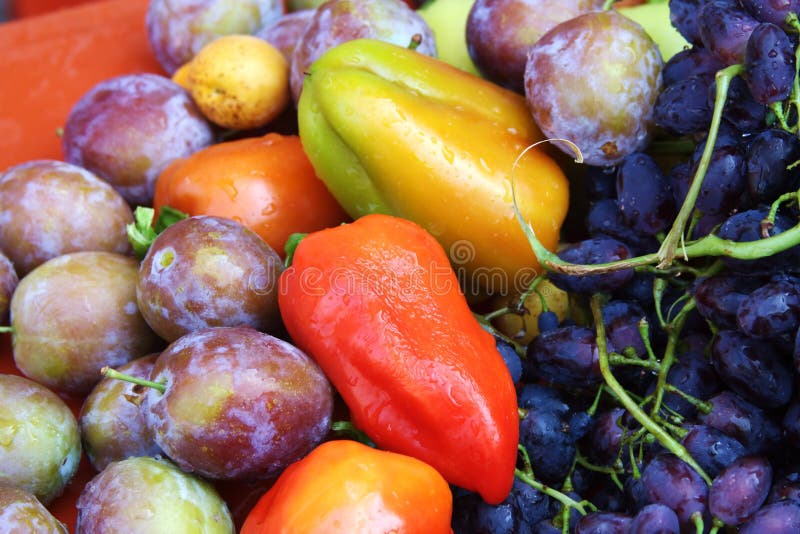 Beautiful Fruit and Vegetables Stock Image - Image of plums, beautiful ...