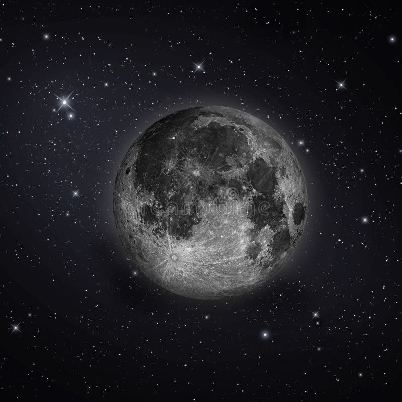 Beautiful full moon stock illustration. Illustration of crazy - 19453907