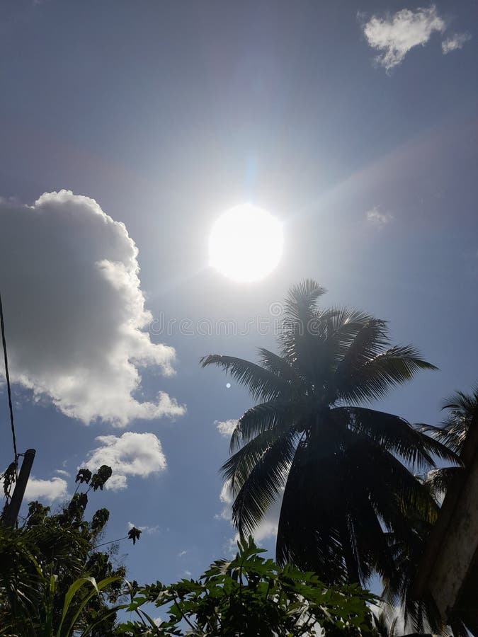 Beautiful Full Moon at Afternoon Stock Image - Image of reflection ...