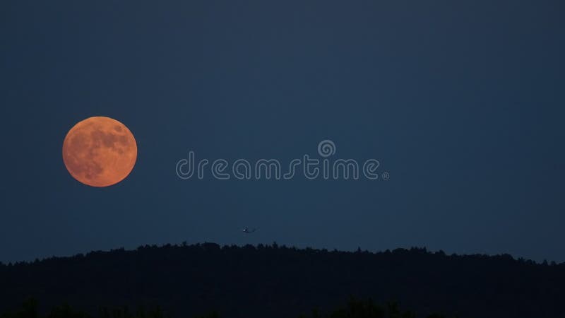 Beautiful full moon rising stock image. Image of moon - 189417887