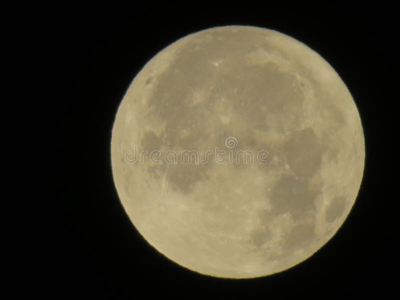 Beautiful Full Moon Shining with the Reflection of the Sun at Night ...