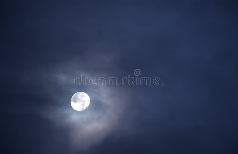 Beautiful Full Moon in a Sky Full of Clouds 3 Stock Image - Image of ...