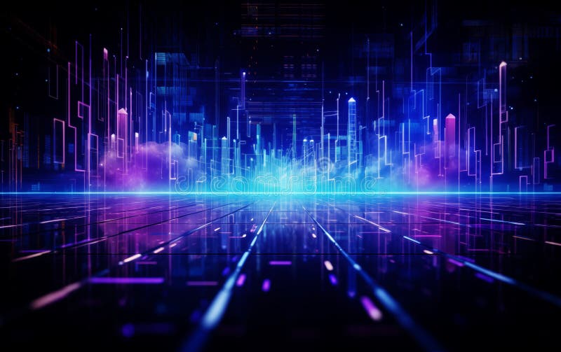 Beautiful Futuristic City, the City of the Future. Stock Photo - Image ...