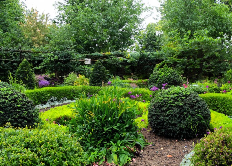 Beautiful garden ai stock illustration. Illustration of green - 287659208