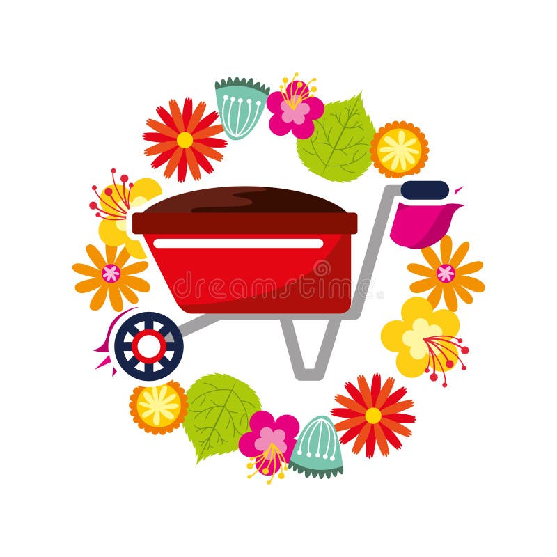 Beautiful Garden Flat Icons Stock Vector - Illustration of design ...